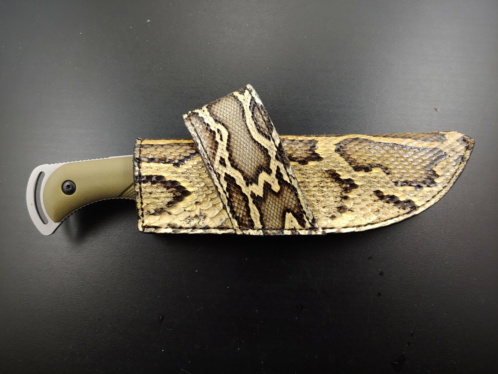 ESEE 3 RC 3 Cross Draw Hunting Sheath Burmese Python snake skin ...