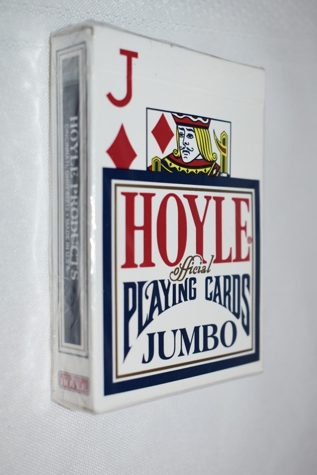 Hoyle Official Jumbo Index No 1202 Blue Playing Cards Deck Made in the ...