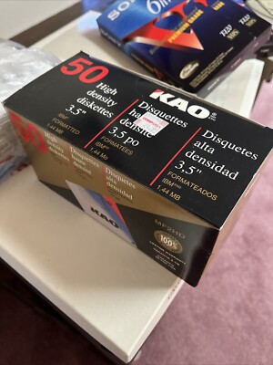 KAO High Density Floppy Diskettes 3.5” 1.44 MB MF2HD - Open box 42 ...
