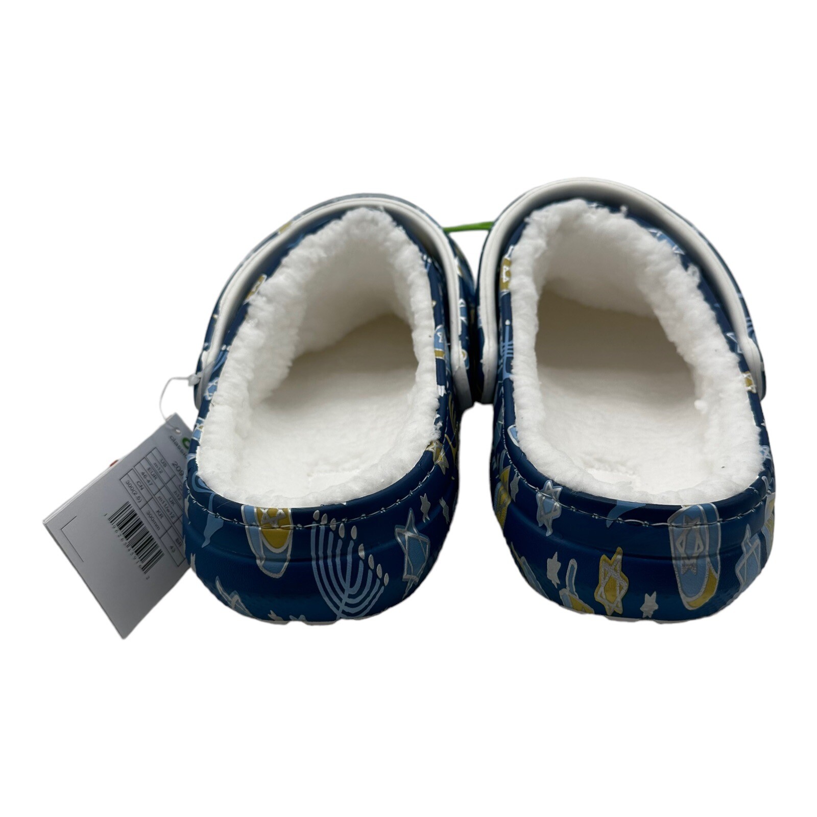 Crocs Classic Lined Holiday Clog Hanukkah 209326-90H Menorah Blue Star ...