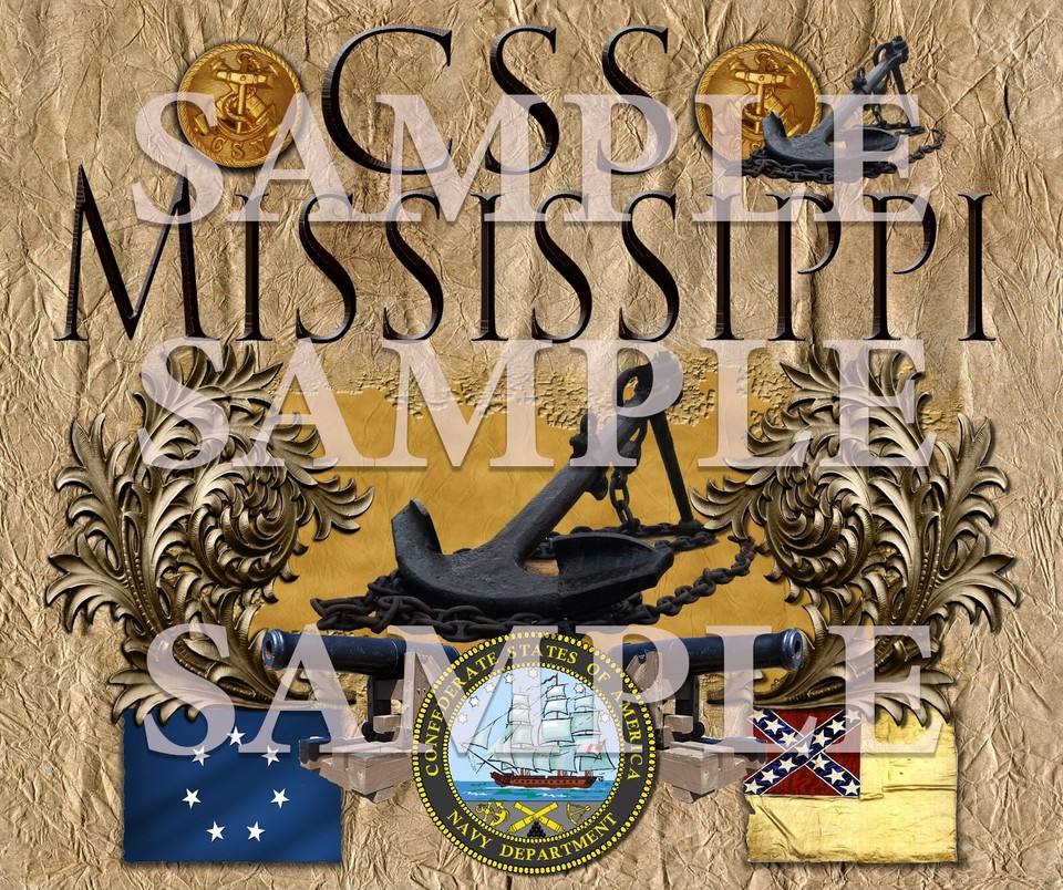 CSS Mississippi Confederate Naval CSA American Civil War Themed mouse ...