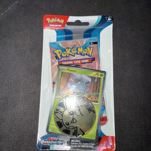 Pokemon TGC Scarlett & Violet Paradox Rift Pineco Gold Foil + coin | eBay