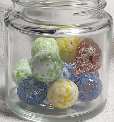 Antique German Handmade Marbles - Lot of 12 Pretty Mica, Solid/ Clear ...