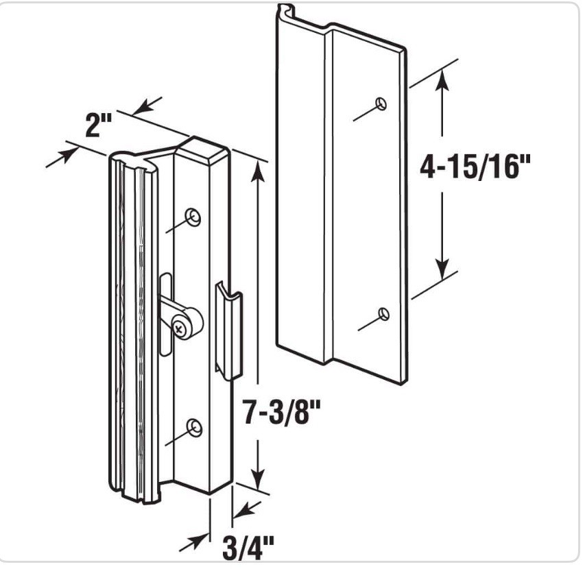 Prime Line Extruded Aluminum, Sliding Patio Door with Clamp Type Latch ...
