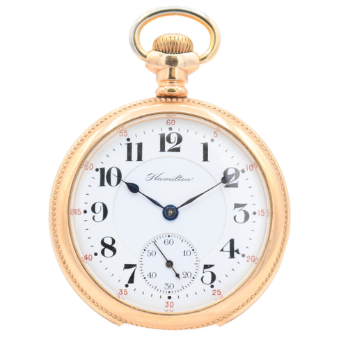 Antique 16s 1918 Hamilton Beaded 21 Jewel Mechanical Railroad Pocket ...