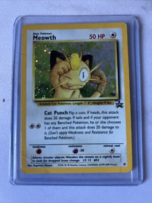 Meowth 10 WOTC Black Star Promo Holo Pokemon Card | eBay