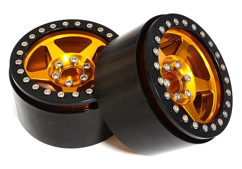 2.2 Size Billet Machined Alloy 5 Spoke Wheel(2) 115g Each for 1/10 ...