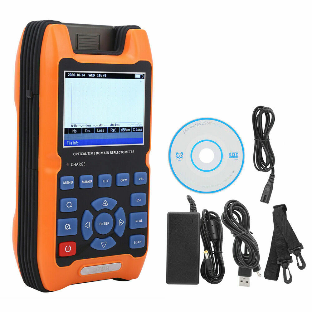 3.5'' OTDR Optical Time Domain Reflectormeter OPM VFL 100km 28/26dB ...