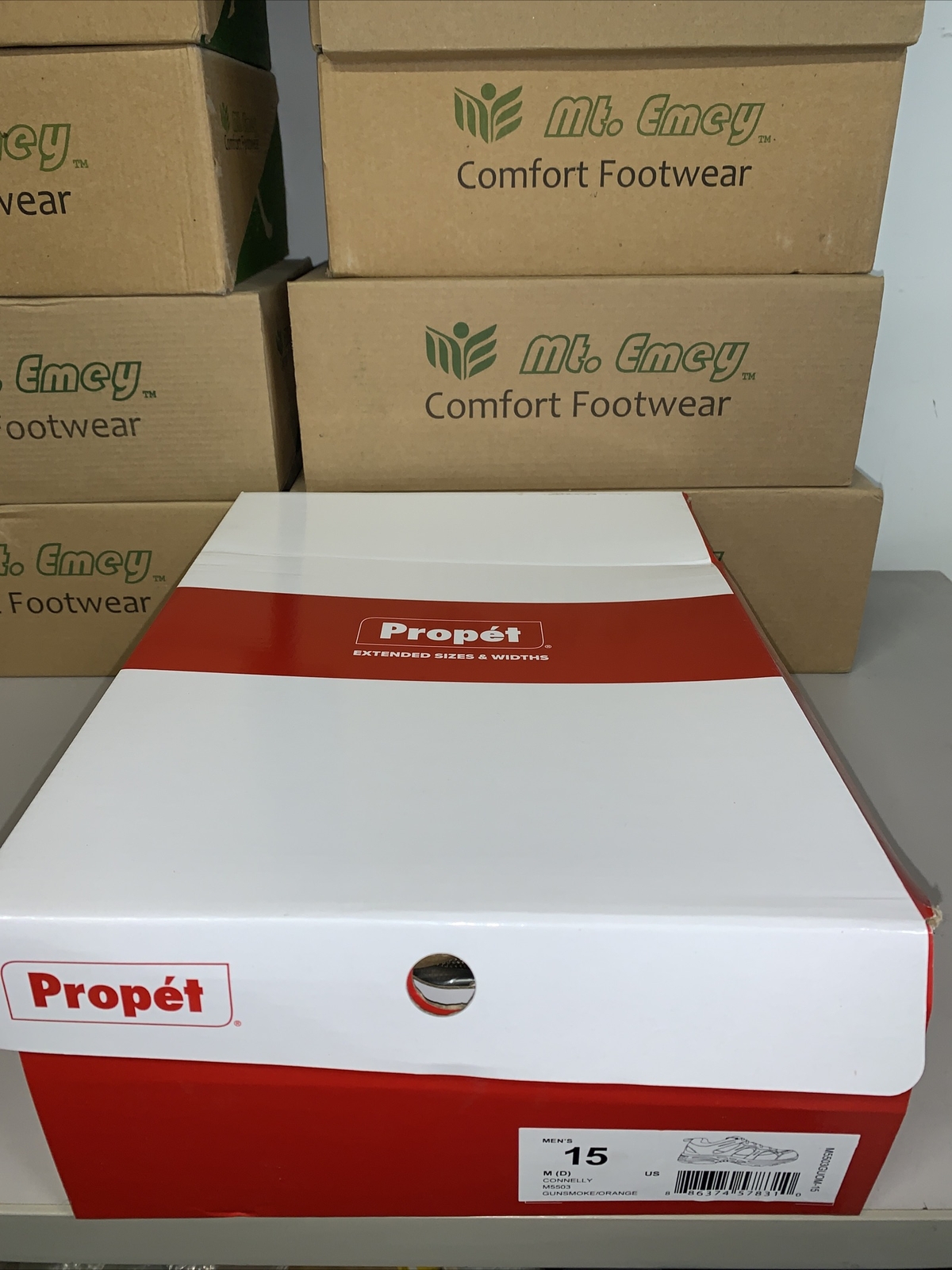 Propét Men's Connelly M5503 Hiking Shoe - 15 M (D) Gunsmoke/orange | eBay