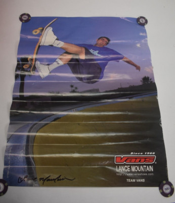 Vintage Vans 1997 Skateboard Poster Lance Mountain Signed Team Vans 22 ...