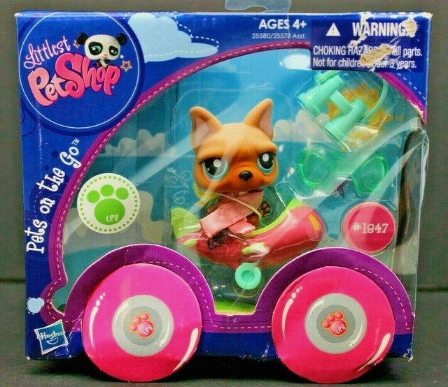 Littlest Pet Shop 1847 Bulldog on The Go With Plane LPS for sale online ...