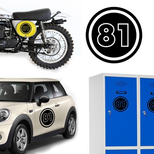 Number 81, Sticker Vinyl Version v02 | eBay UK