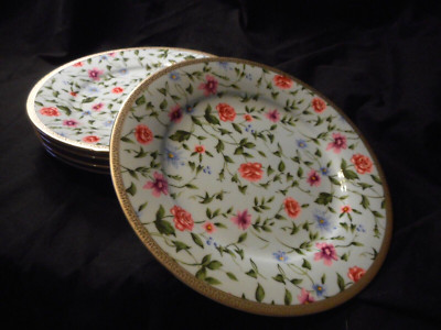 Charter Club Home Grant Buffet Platinum Set 5 Plates 9 1/4" Floral ...