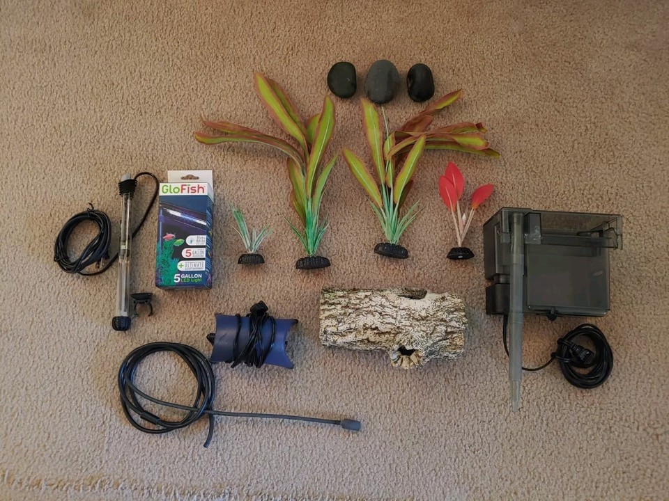 AQUEON AQUARIUM STARTER KIT 15 GALLON COLUMN see description for extras ...