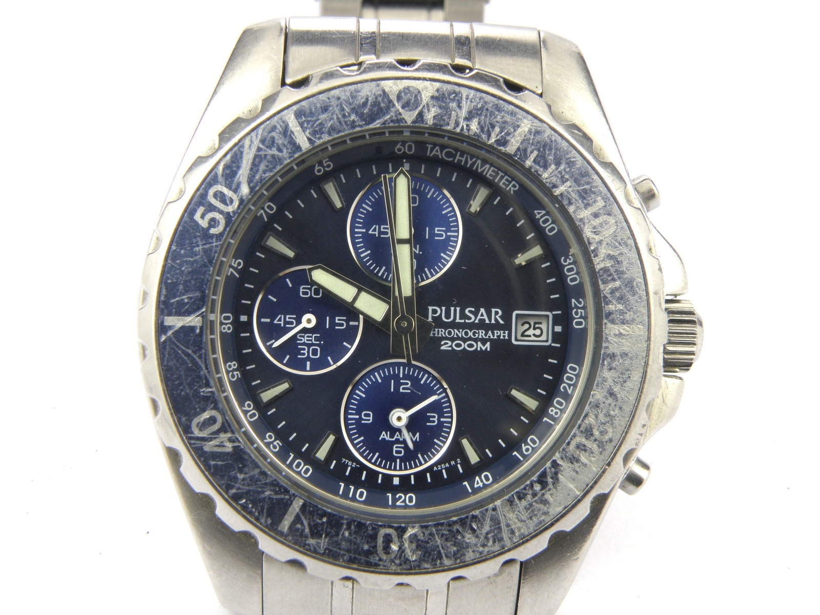 Pulsar Blue Mens 7T62-X019 Alarm Chrono Divers Watch - 200m | eBay UK