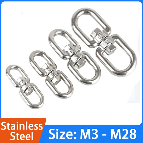 Double Eye Swivel Rings Stainless Steel M3-M28 Anti Twist Chain Rope ...