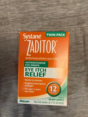 SYSTANE Zaditor Antihistamine Eye Drops Twin Pack 0.17 oz / EACH ONE EX ...