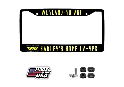 ALIENS! NEW! "WEYLAND-YUTANI/HADLEY'S HOPE LV-426" BLACK LICENSE PLATE ...
