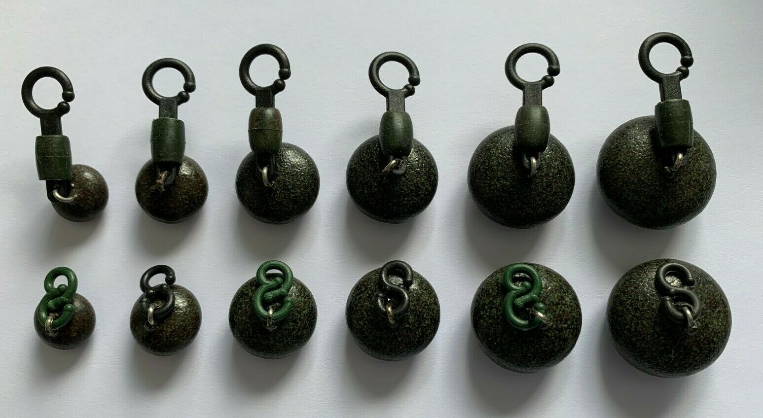 BACK LEADS - CARP FISHING - 2 different patterns & 6 different sizes ...