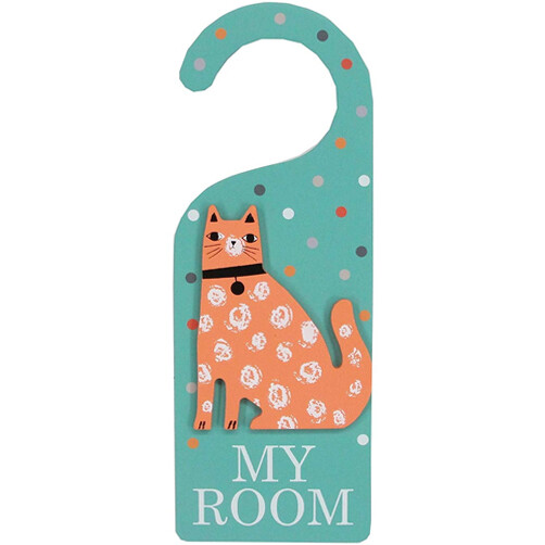 CAT BLOCK HANGING MAGNET PLAQUE SIGN STAND Home Décor Metal Wooden ...