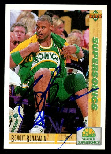 Benoit Benjamin #159 signed autograph auto 1991-92 Upper Deck ...