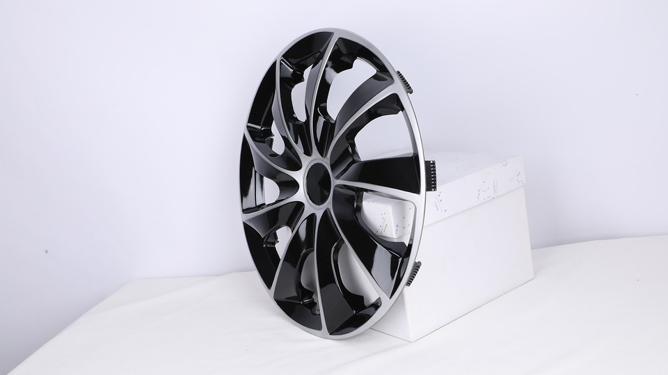 4*16" Black Silver Wheel Covers Rim Snap On Hub Caps fit R16 Tire ...