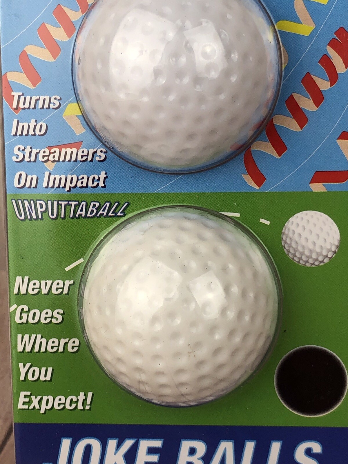 Warrior Trick Golf Balls Exploding Streamer Unputtable White New Old ...