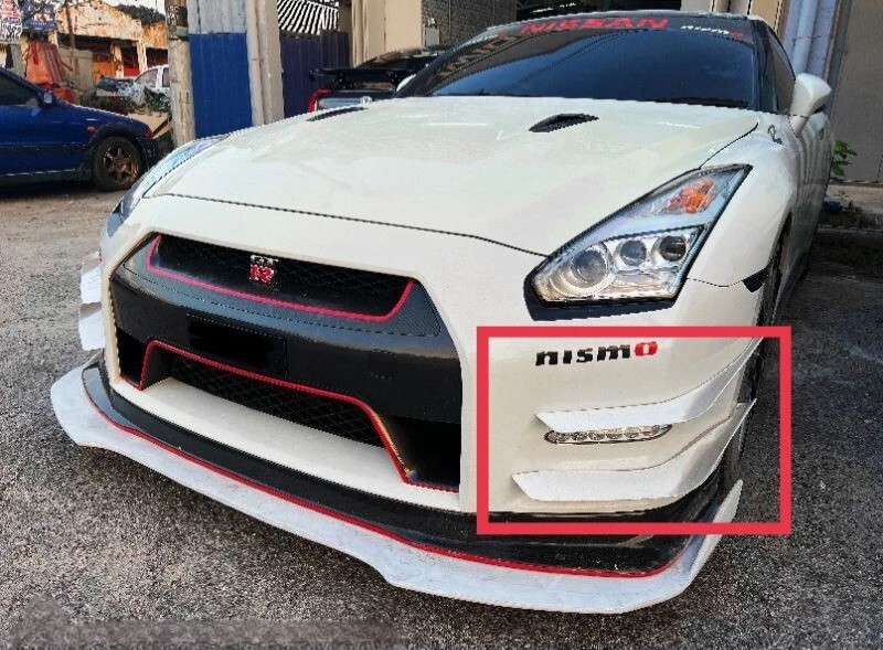 Fits Nissan GTR R35 11-16' FRP Front Bumper Canards | eBay