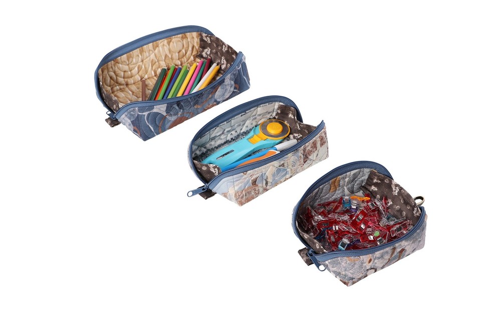 Drop Zone Zippered Pouches Sewing Pattern by Annie Unrein for ByAnnie ...