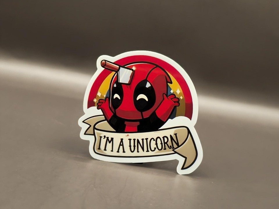 Deadpool Inspired Stickers Superhero Marvel Decals Comics Chibi Anime ...