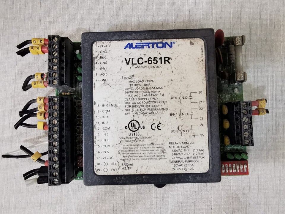 LOT 2 ALERTON VLC-651R CONTROLLER WITH BROKEN PART | eBay