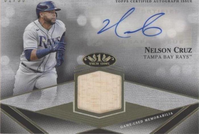 2022 Topps Tier One - Tier One Autograph Relics Nelson Cruz #T1AR-NC ...