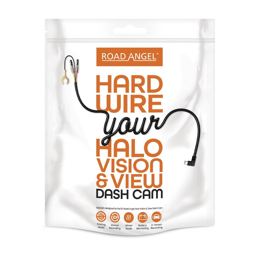 Road Angel Hardwire Kit for Road Angel Halo View Aura HD5 Dashcams ...