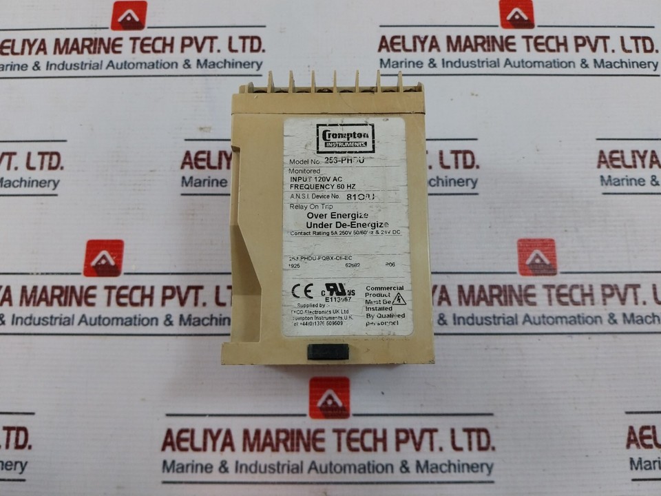 Crompton Instruments 253-PHDU Protector Trip Relay 5a 120VAC 60Hz | eBay