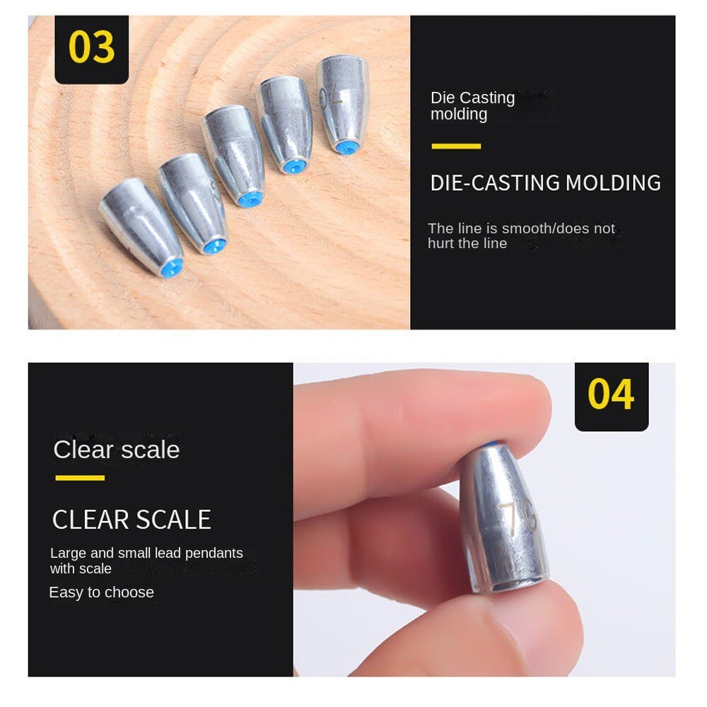 5pcs alloys Sinker Tear Drop Line Sinkers New Hook Connector fishing | eBay