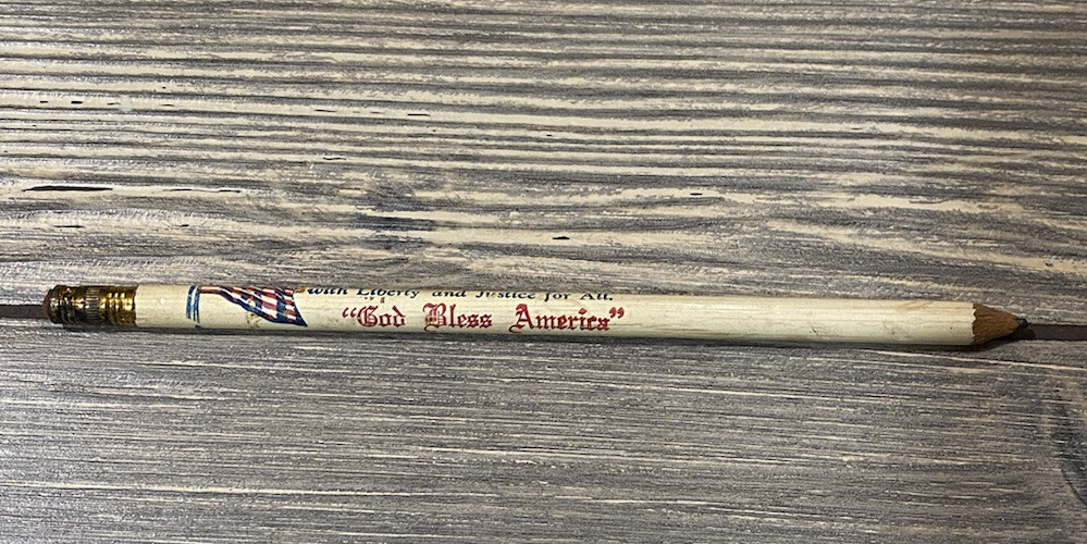 Vintage God Bless America Pledge Of Allegiance Flag Sharpened Pencil | eBay