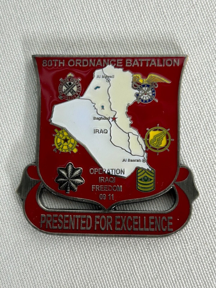 US Army 80th Ordnance Battalion Challenge Coin | eBay