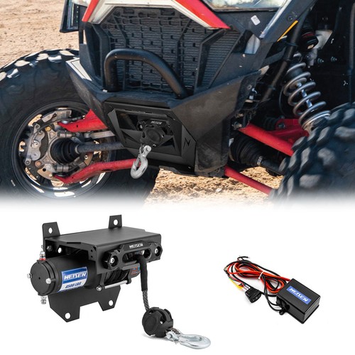 UTV 4500lb 12V Electric Winch Mount Kit For Polaris RZR Turbo R/PRO R ...