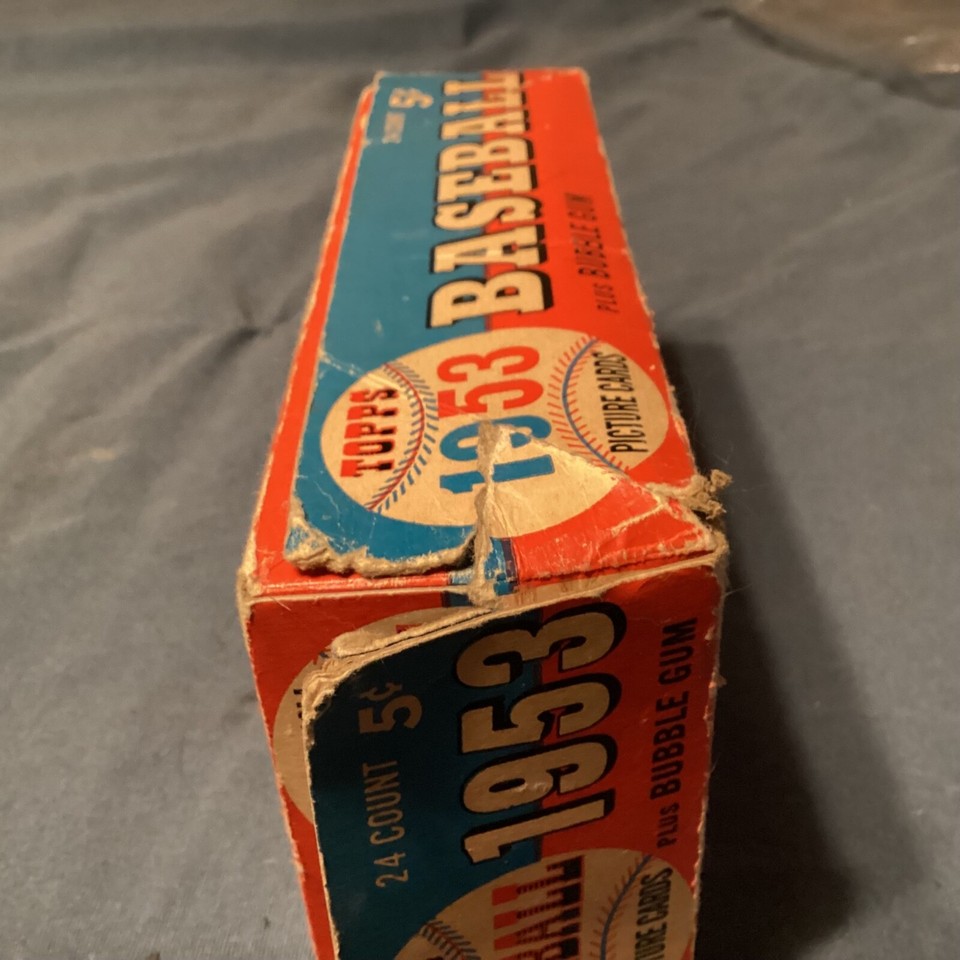 Very Rare 1953 Topps Baseball Card EMPTY box Display Wax bubble gum ...