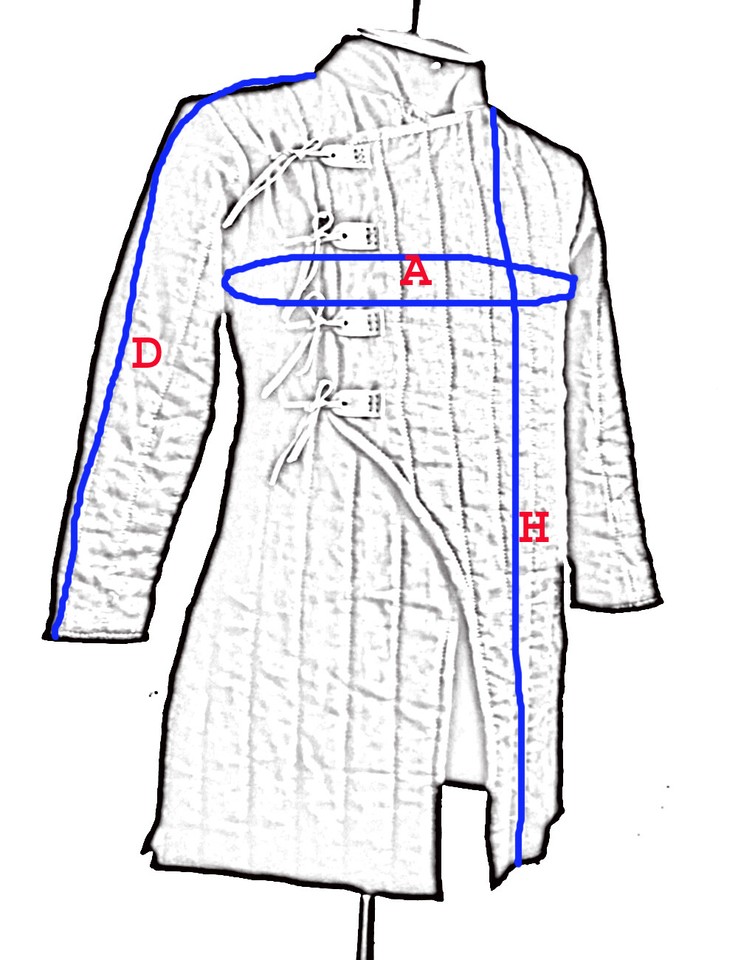Medieval Gambeson Thick Padded Armor Costume Dress Coat Aketon Sca Larp ...