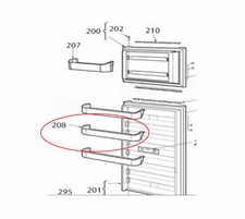 RV Refrigerator Freezer Door Shelf Bin Clear Fridge Dometic 3316081902 ...