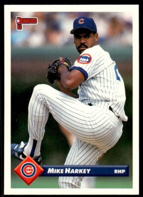 1993 Donruss Baseball Card Mike Harkey Chicago Cubs #450 | eBay