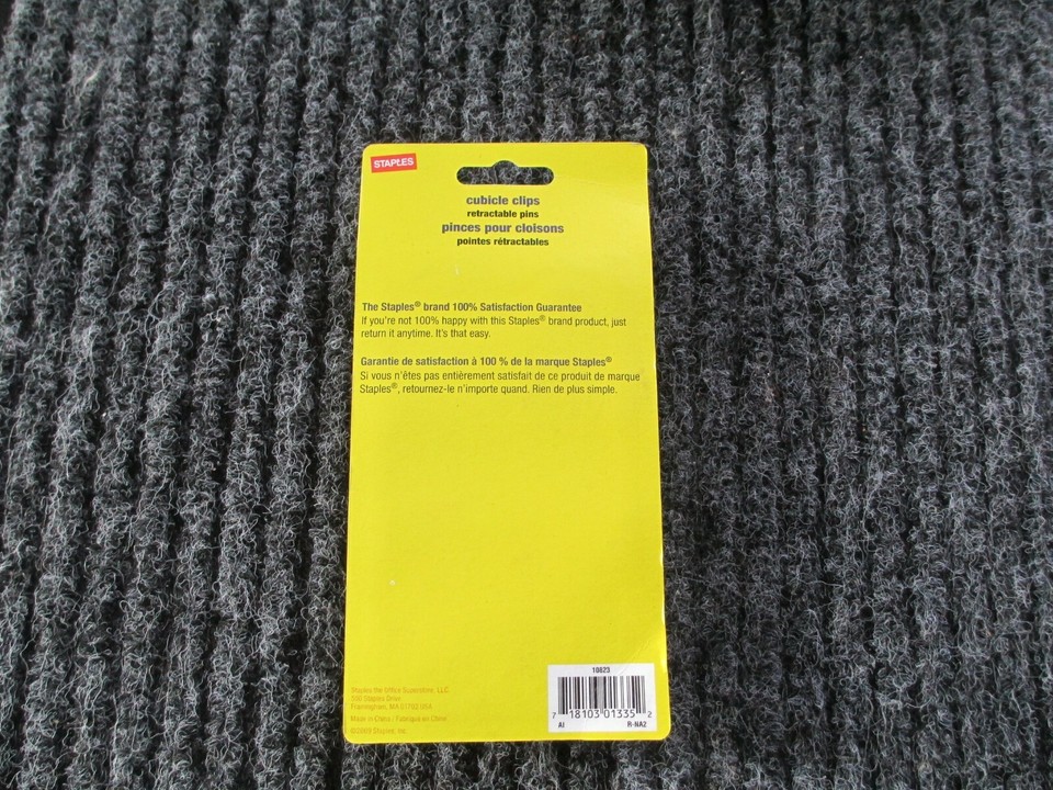 Staples Cubicle Clips, Blue/Red/Yellow, 6/Pack (10823) | eBay