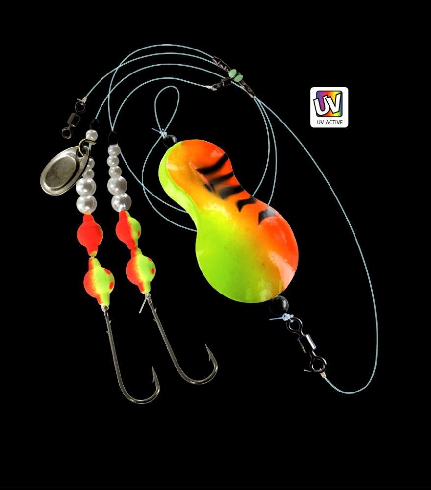 DEGA UV-aktiver Inline-Butt-Löffel 60g-100g Buttlöffel-Vorfach ...