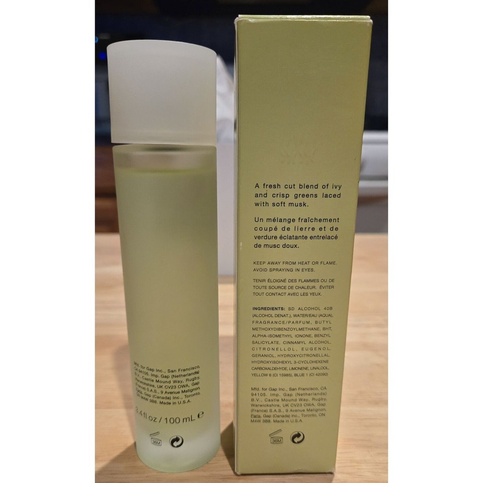 90s Gap Grass Eau De Toilette Spray 3.4 Fl Oz 100mL With Box | eBay