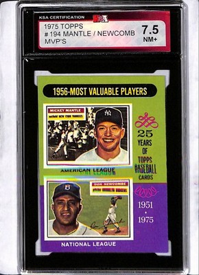 1975 Topps Mickey Mantle MVP 1956 KSA 7.5 (LJ) #194 | eBay