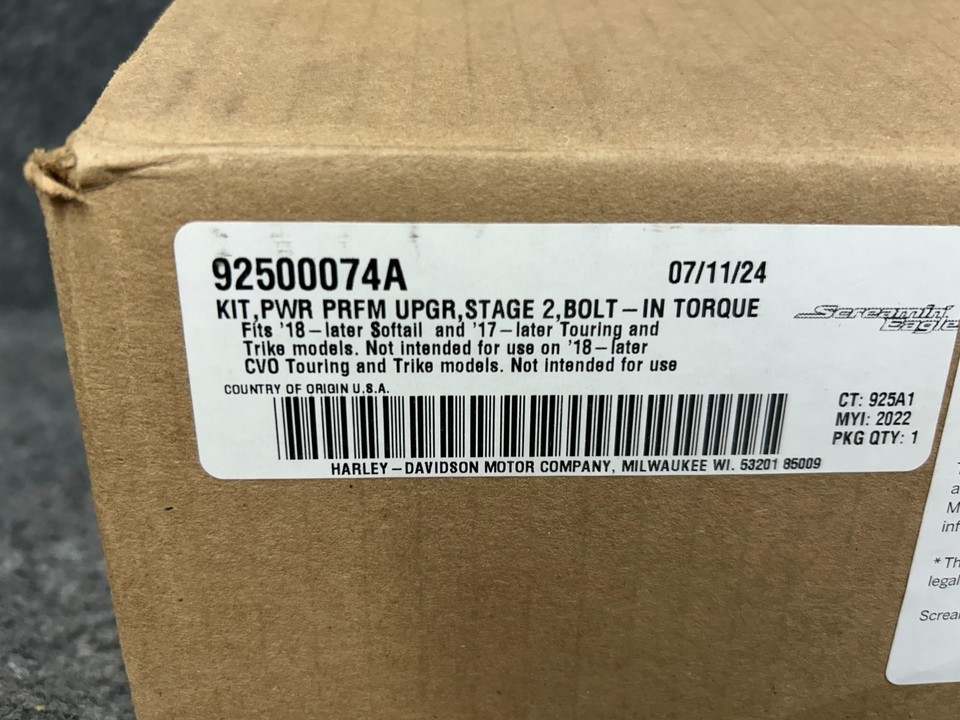 OEM HARLEY Screamin Eagle M8 Stage ll Torque Kit Cam Shaft Pushrod ...