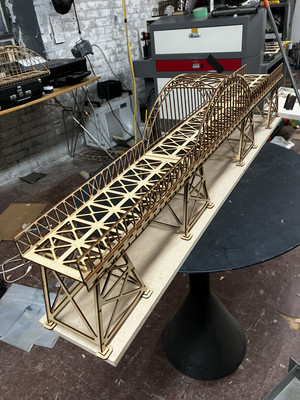 42 Inch Doubletrack HO Bridgeset With 6 Inch Bridge Piers Lasercut Kit ...