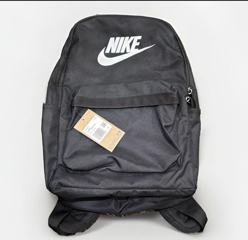 AUTHENTIC Nike Heritage Backpack (25L) BLACK UNISEX SCHOOL 15" BRAND ...