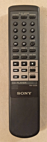 RM-D335 Remote Control - Sony CD Player CDP-C245 CDP-C325 CDP-C425 CDP ...